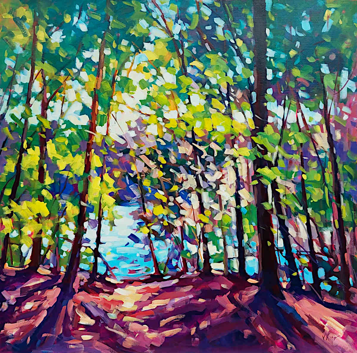 Vera Kisseleva - Dancing Shadows 40x40 – Chase Art Gallery