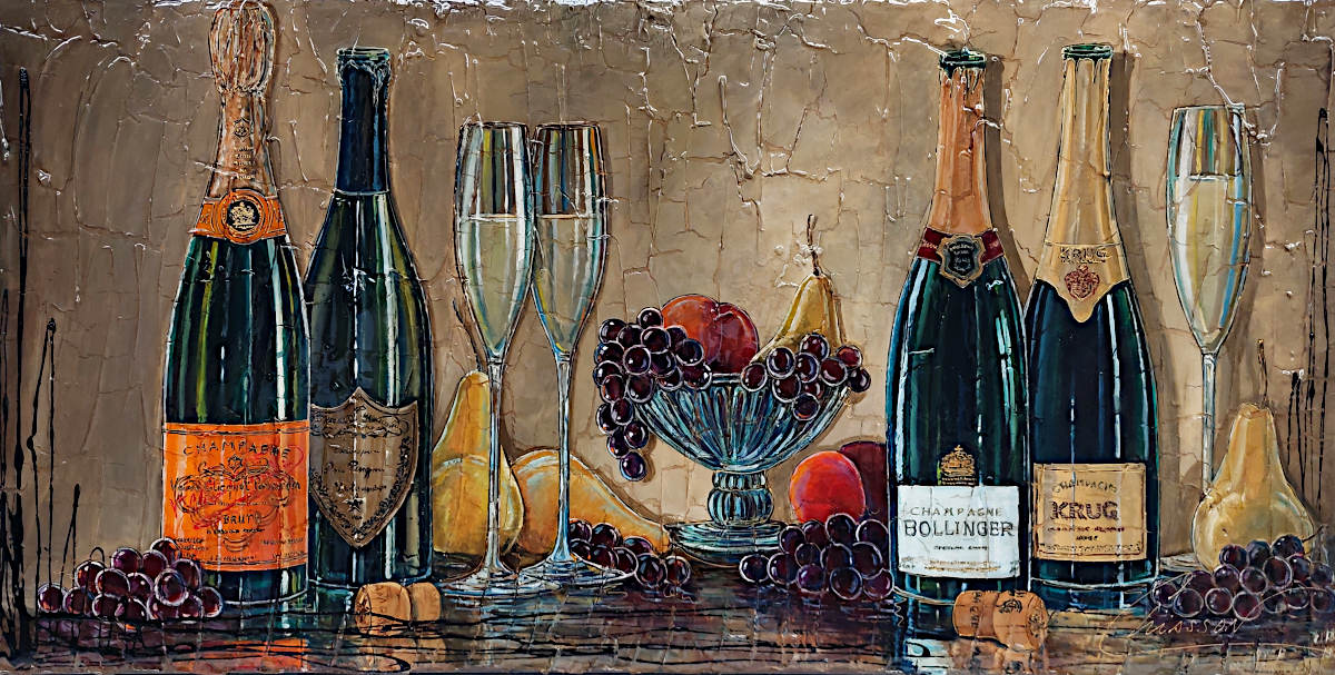 Nathalie Chiasson - Incomparable Champagne 24x48 – Chase Art Gallery