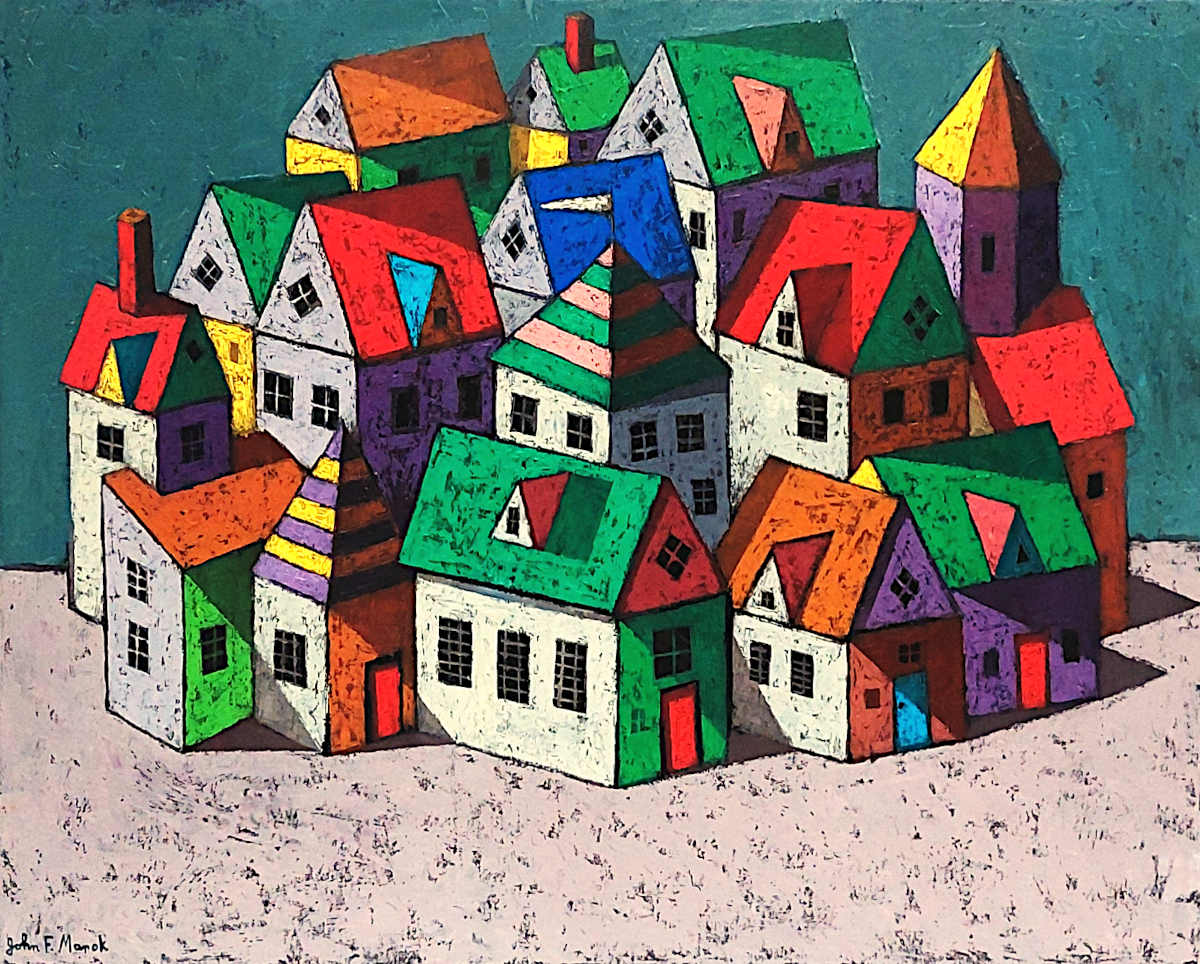 John Marok - Cozy Village 24x30 – Chase Art Gallery
