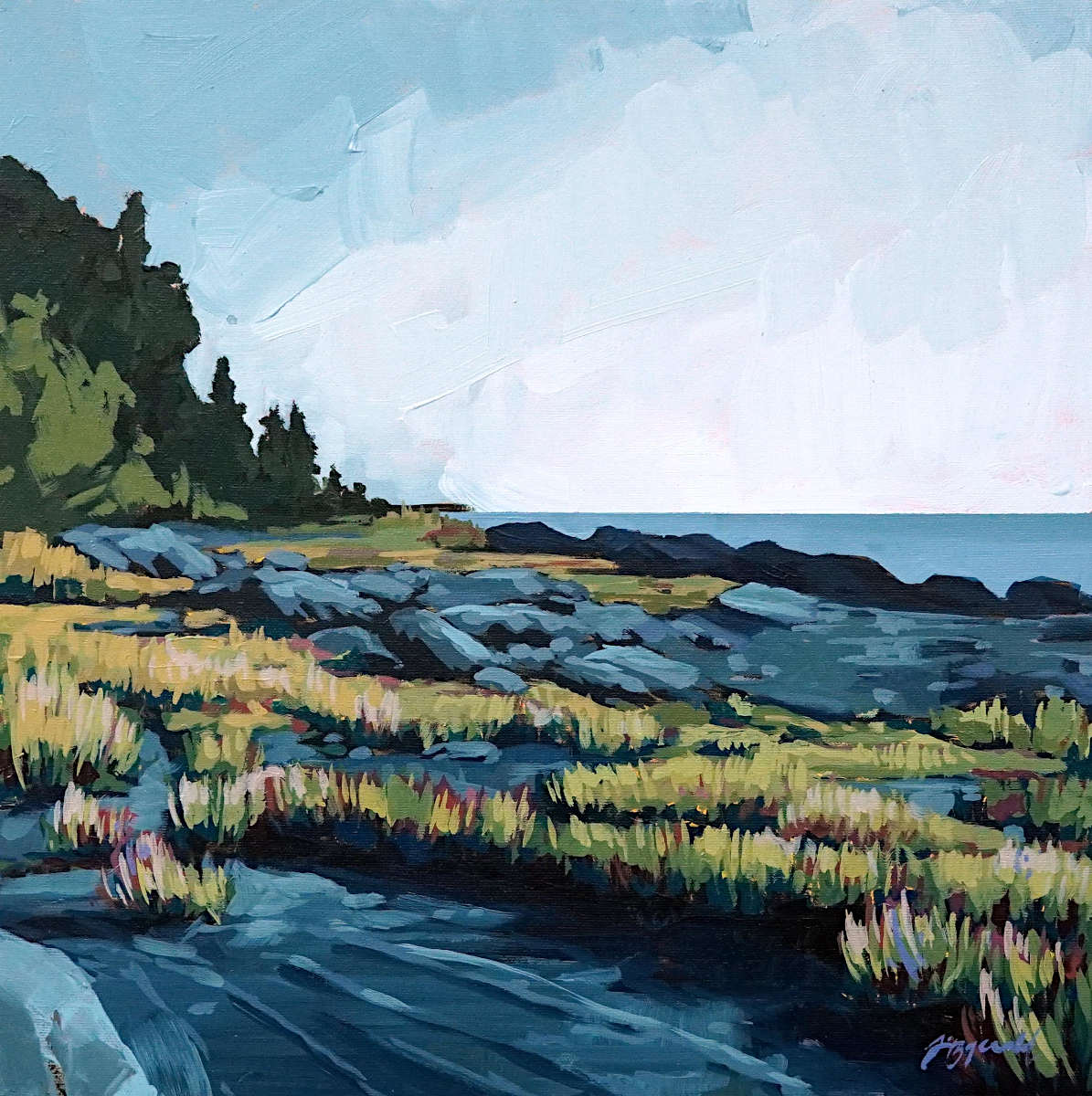 Megan FitzGerald - Kamouraska Morning 16x16 – Chase Art Gallery