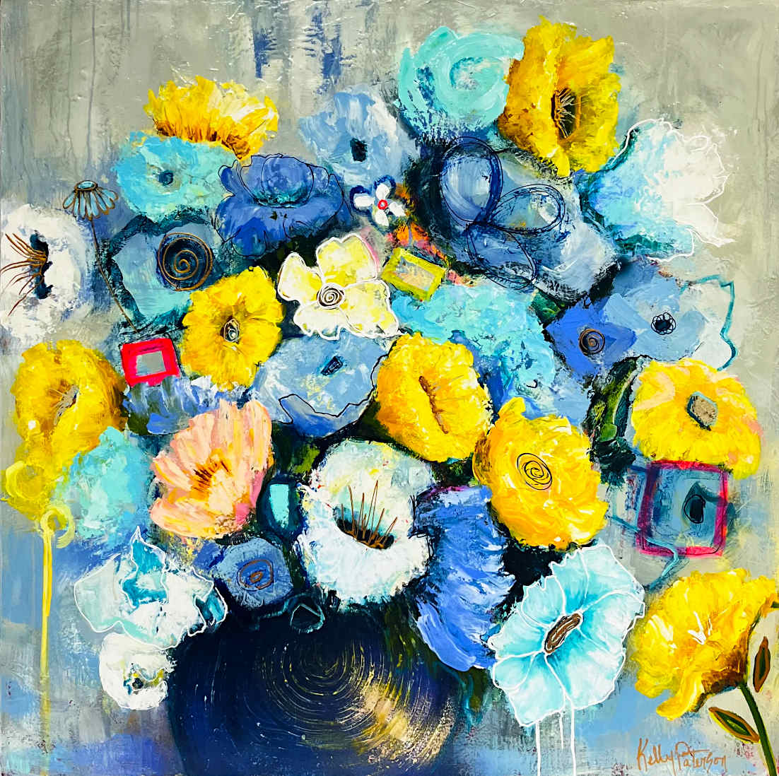 Kelly Paterson - You Left With My Heart 40 x 40 – Chase Art Gallery