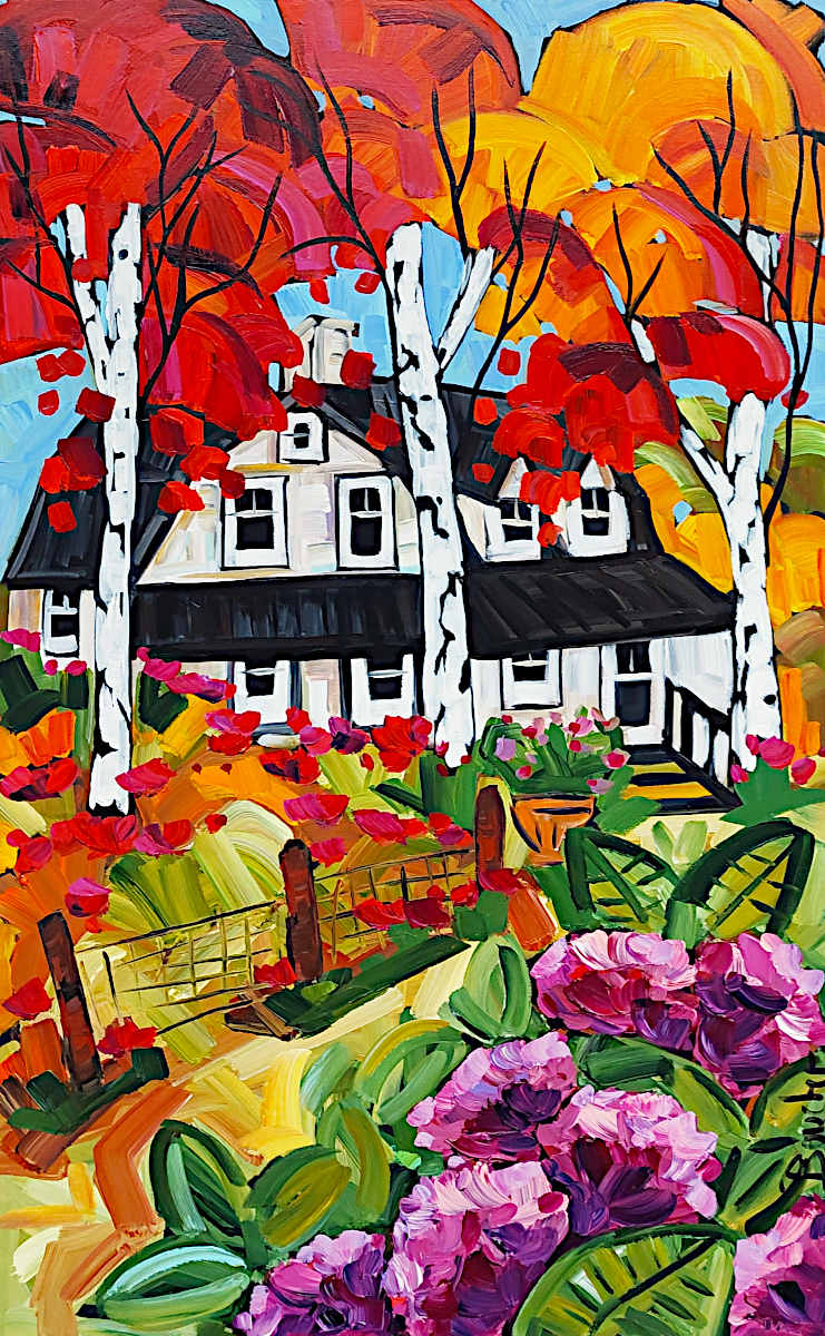 Marie-Claude Boucher - Jardin D'automne 30x48 – Chase Art Gallery