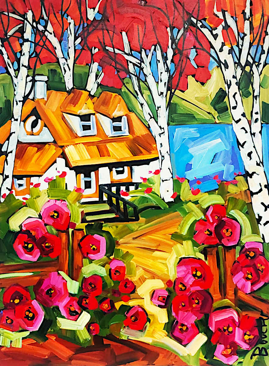 Marie-Claude Boucher - Les bouleaux du Nord 48x36 – Chase Art Gallery