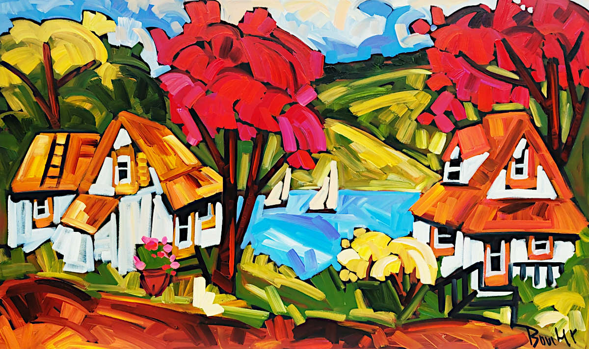 Marie-Claude Boucher - Sérénité au lac 36x60 – Chase Art Gallery