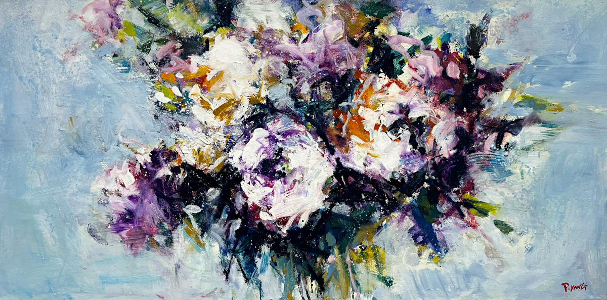 Pei Yang - Beautiful Bouquet 24x48 – Chase Art Gallery