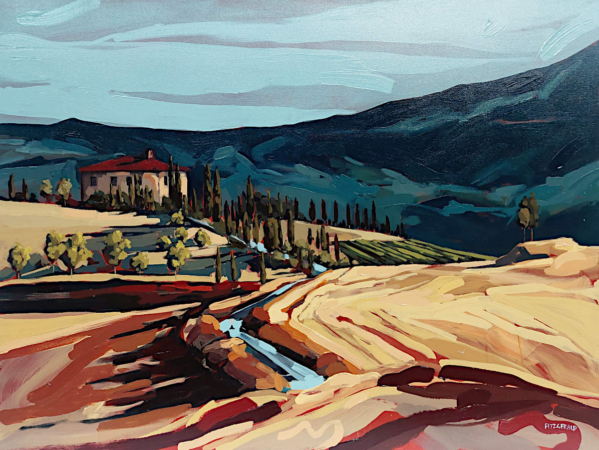 Megan FitzGerald - Rolling Hills of Tuscany 36x48 – Chase Art Gallery