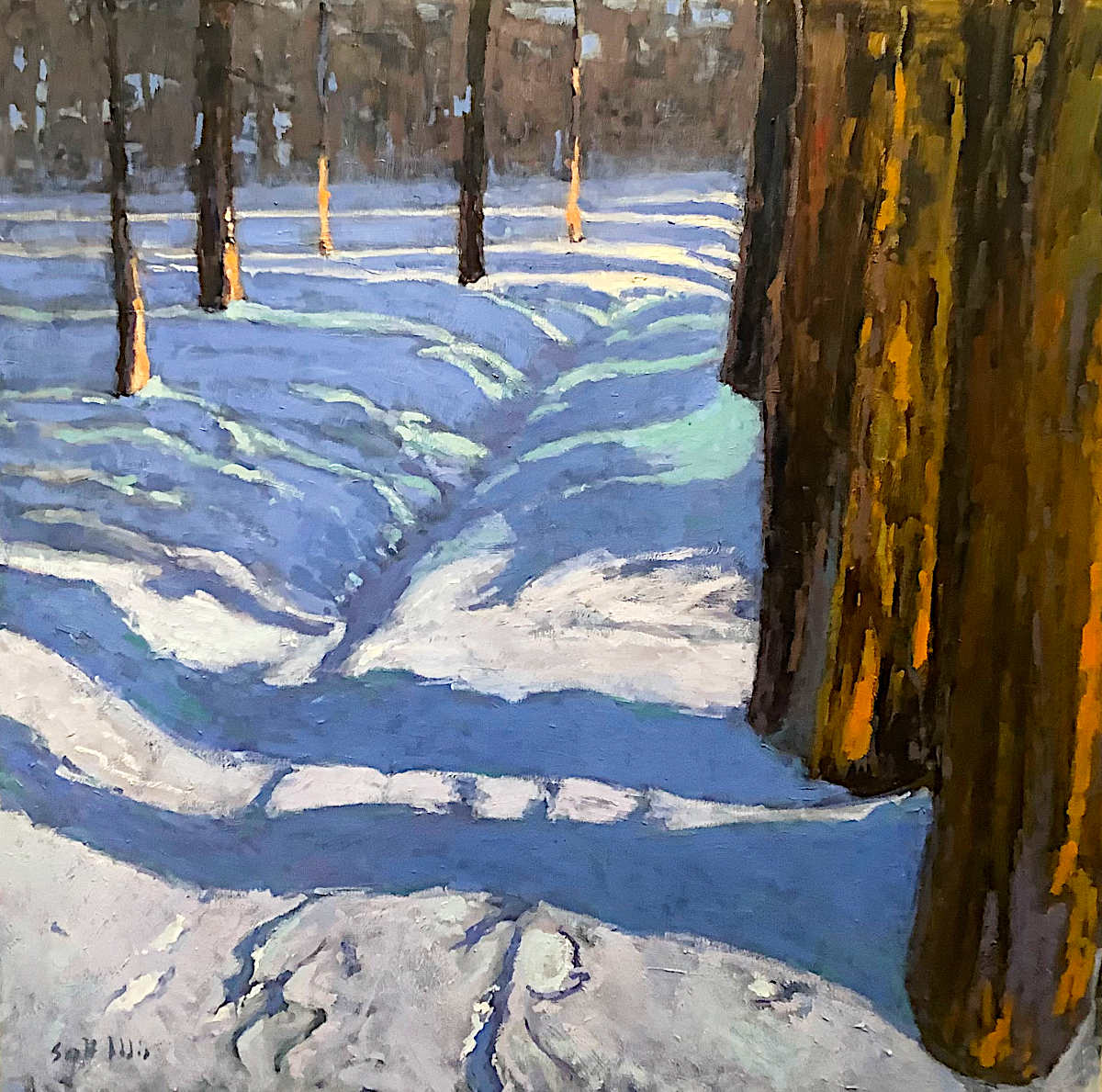 Scott Addis - Making Tracks 36x36 – Chase Art Gallery
