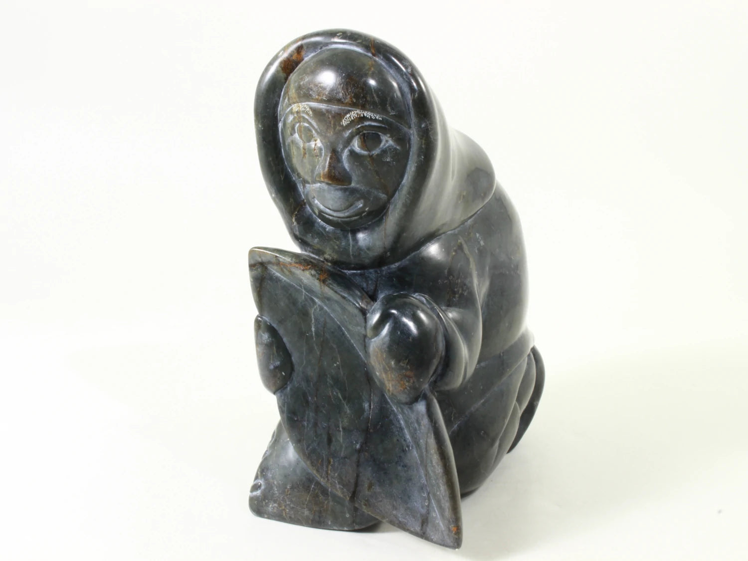 Thomassie Echalook - soapstone sculpture 9x4x6 – Chase Art Gallery