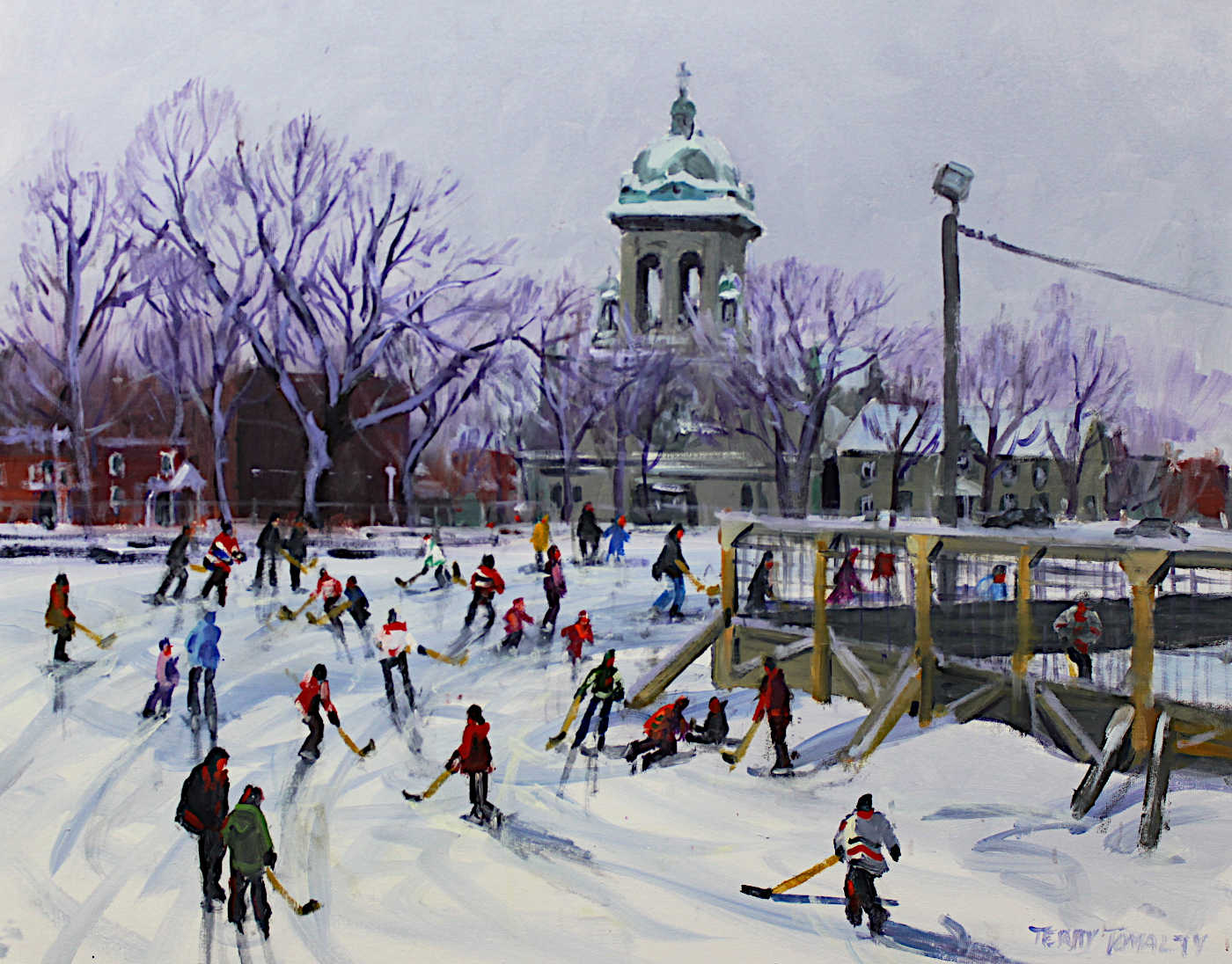 Terry Tomalty - The Kids Rink NDG Park 24x30 – Chase Art Gallery