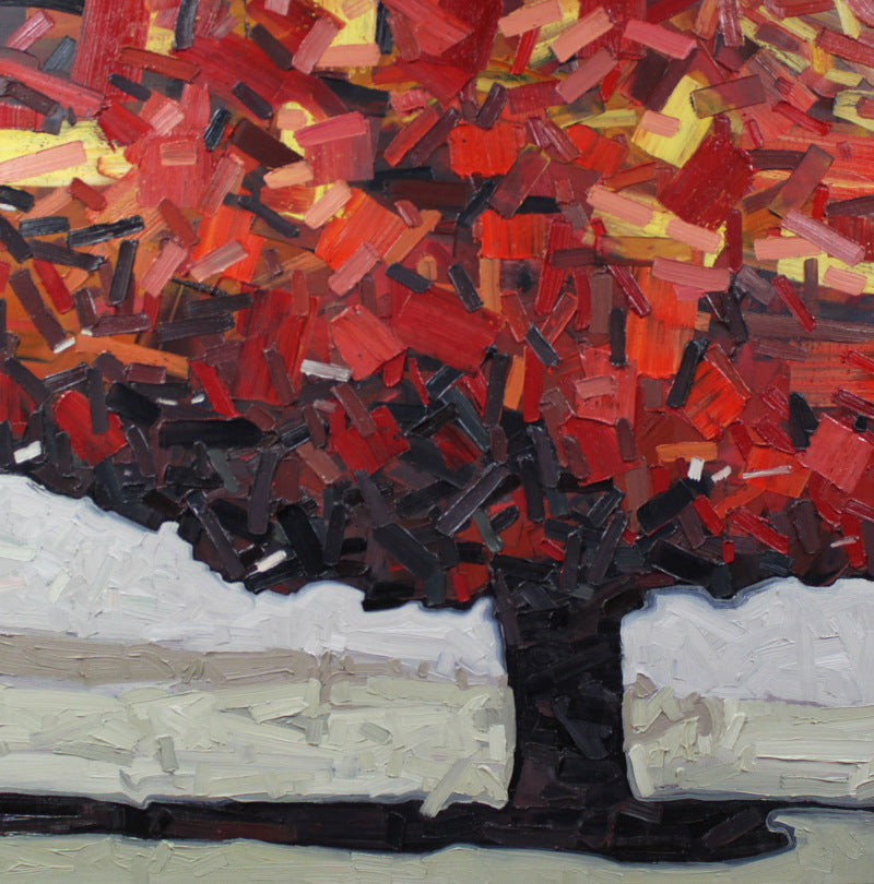David Grieve - Big Red 30x30 – Chase Art Gallery