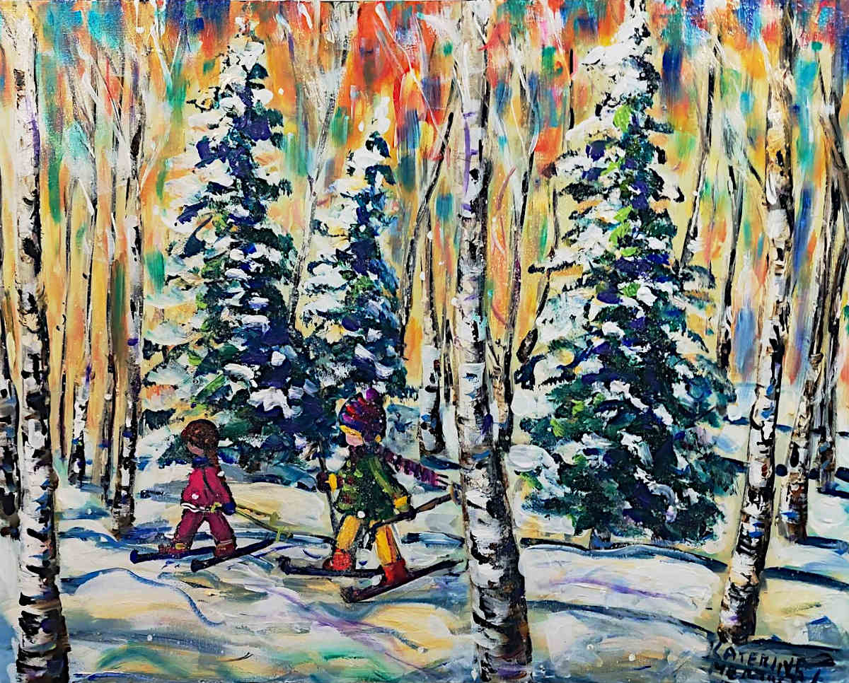 Katerina Mertikas - Cross Country Buddies 24x30 – Chase Art Gallery