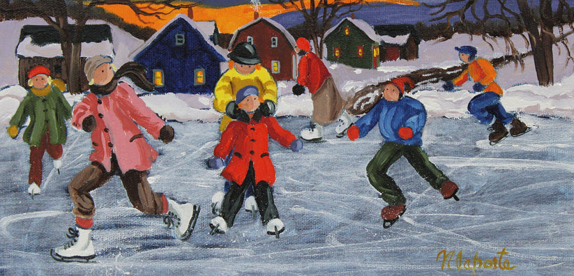 Nicole Laporte - Skating Day 6x12 – Chase Art Gallery