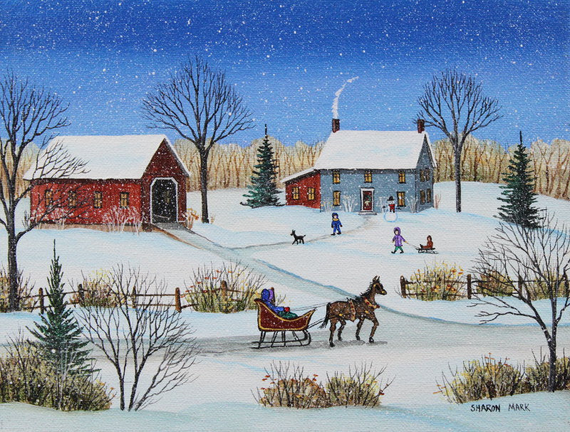 Sharon Mark - Snow Squall 7x9 – Chase Art Gallery